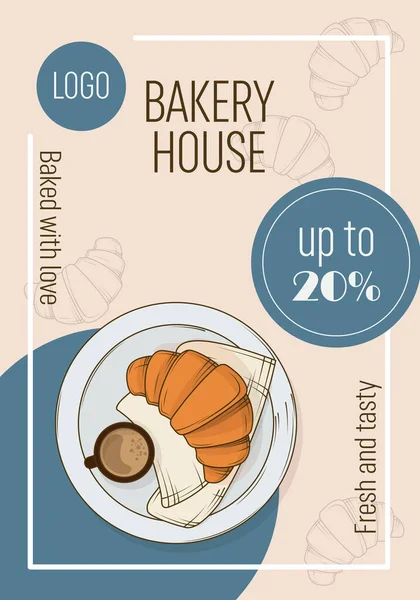 Bageri kort skabelon imágenes de stock de arte vectorial | Depositphotos