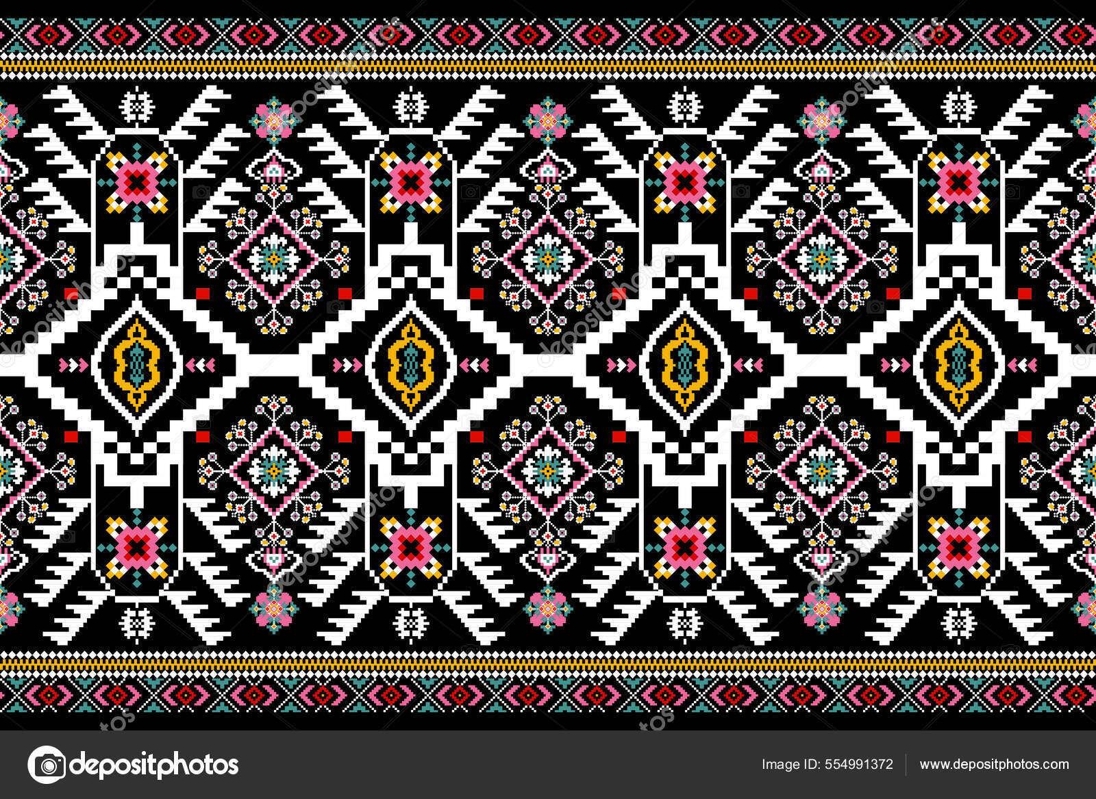 Beautiful Figure Tribal African Geometric Ethnic Oriental Pattern ...