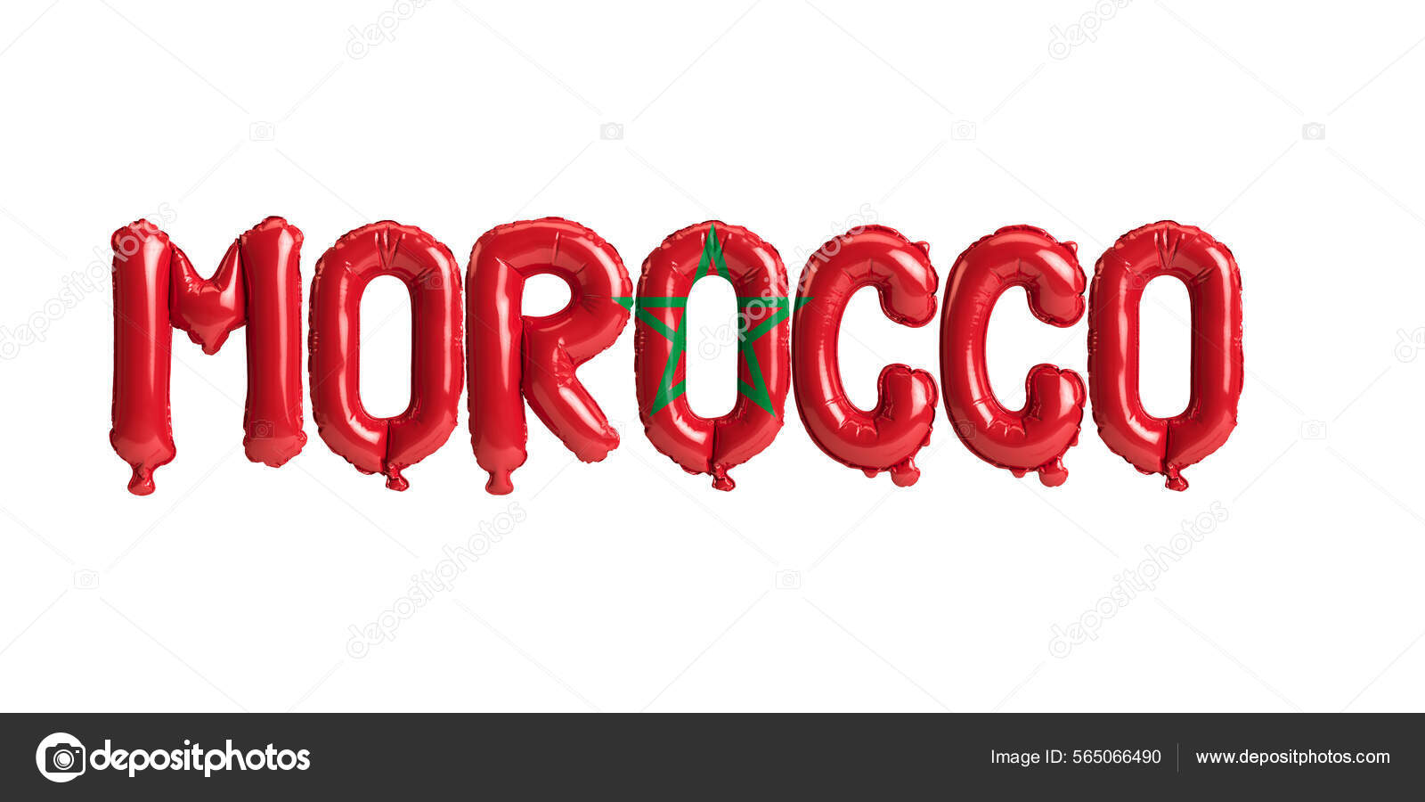 Illustration Morocco Letter Balloons Flags Color Isolated White Stock ...
