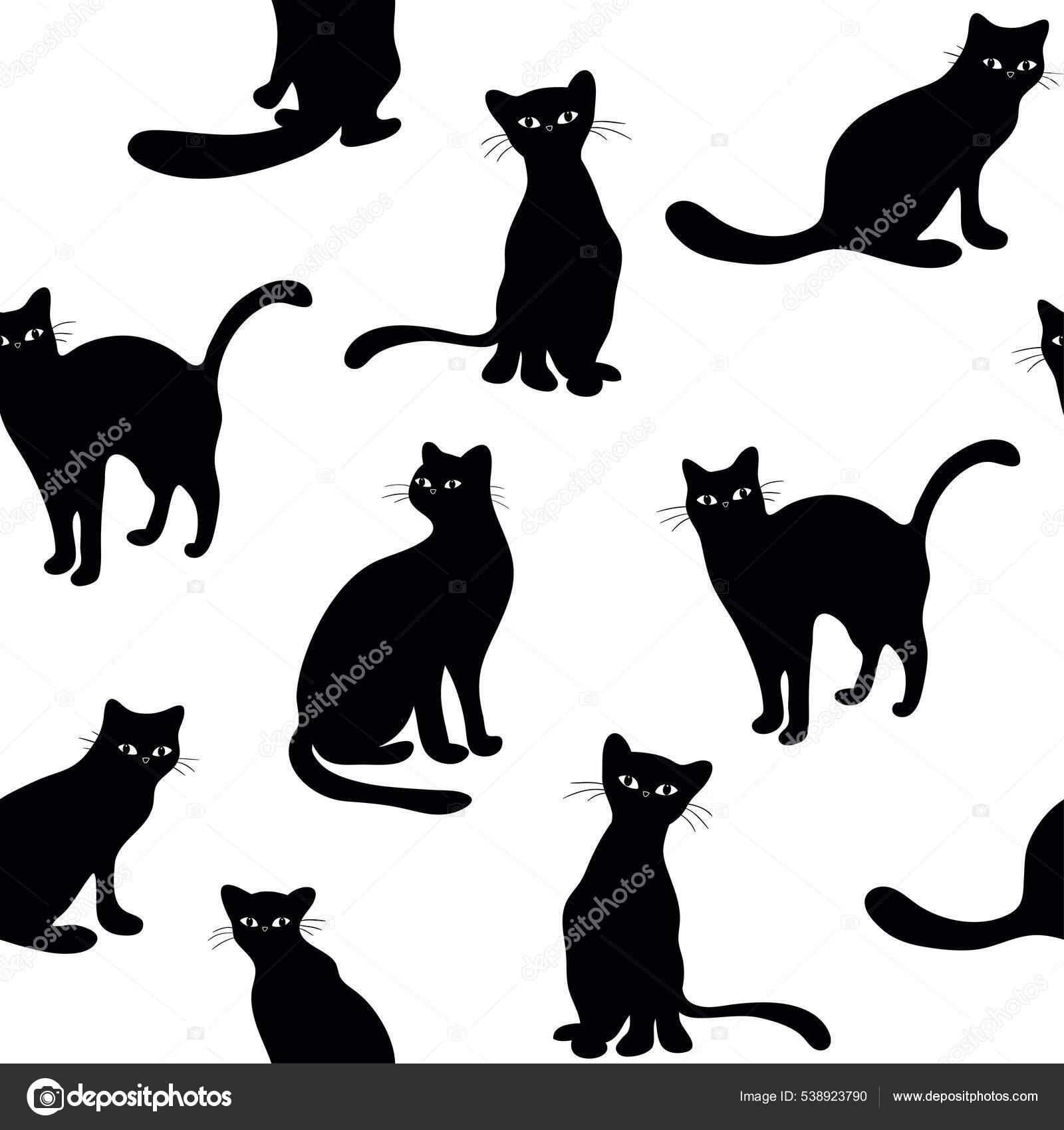 Cats Climbing Silhouette