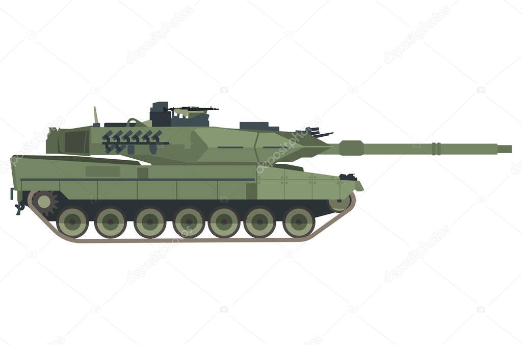 Vector illustration of an isolated realistic modern German army main ...