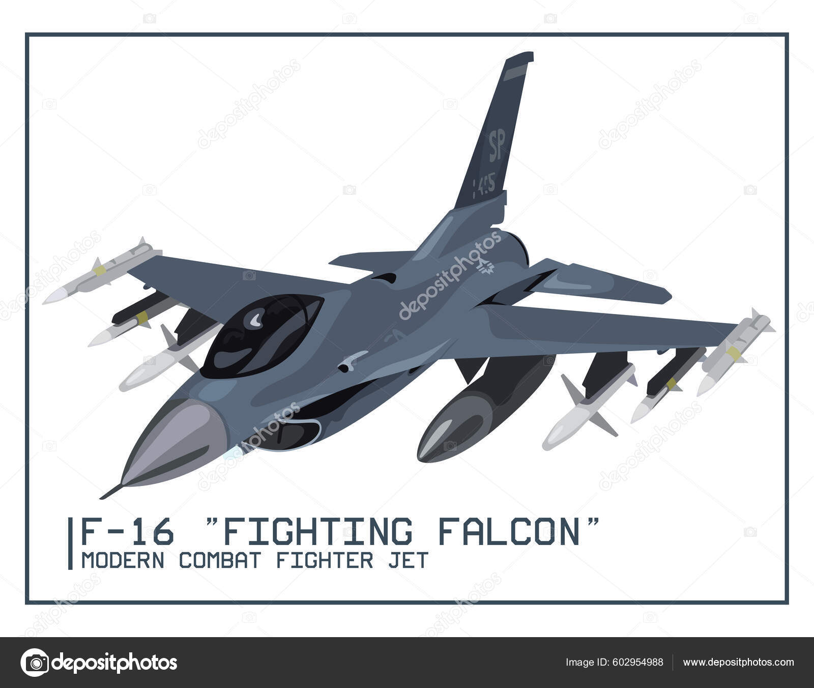F16 Jet Drawing