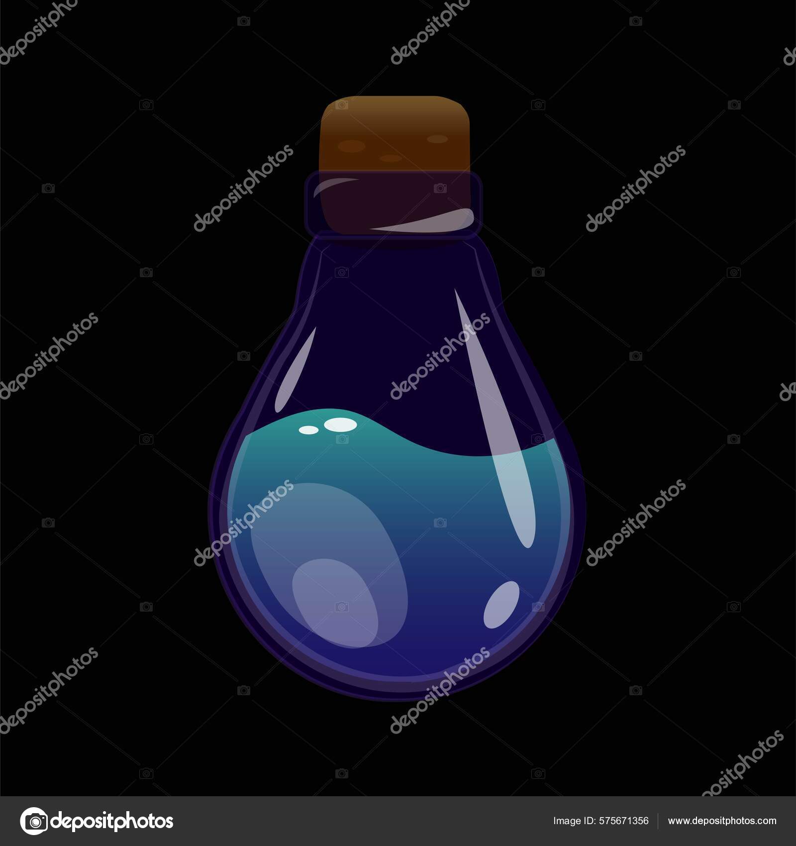 Potion Light Bulb Stock Illustration by ©AnnSky #575671356