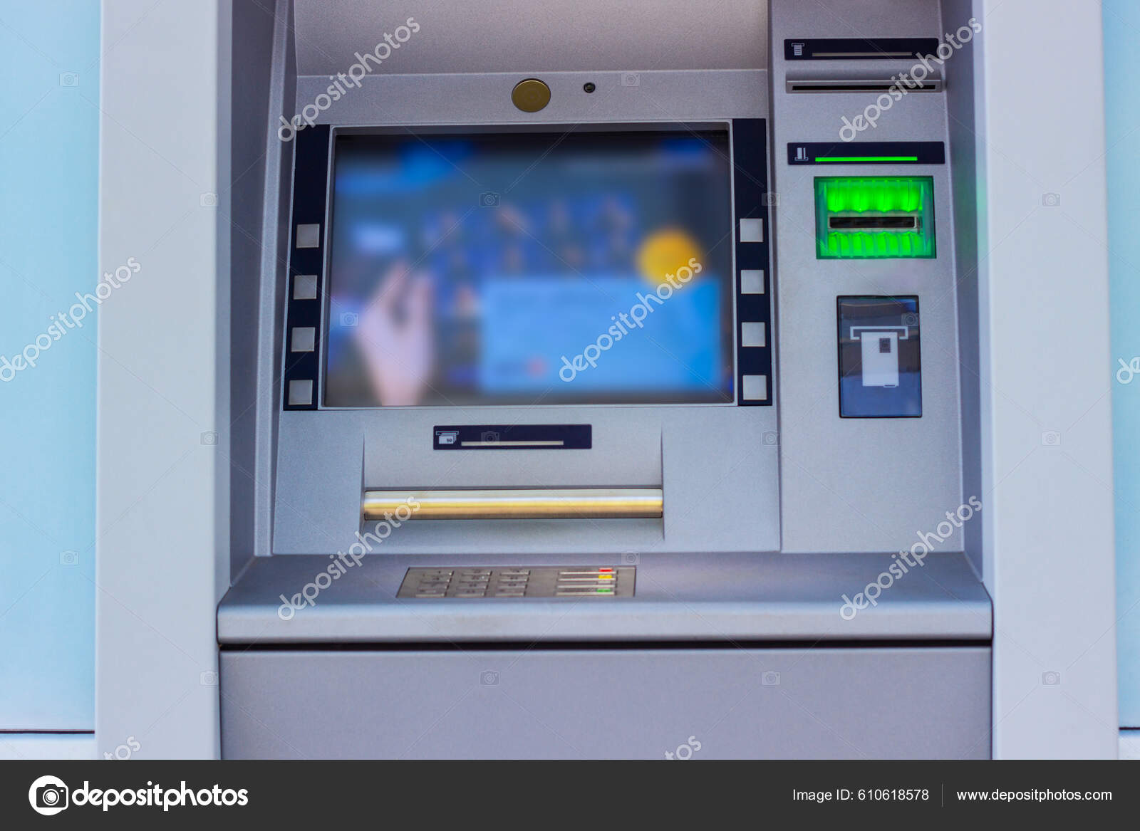 Modern Street Atm Machine Withdrawal Money Other Financial Transactions ...