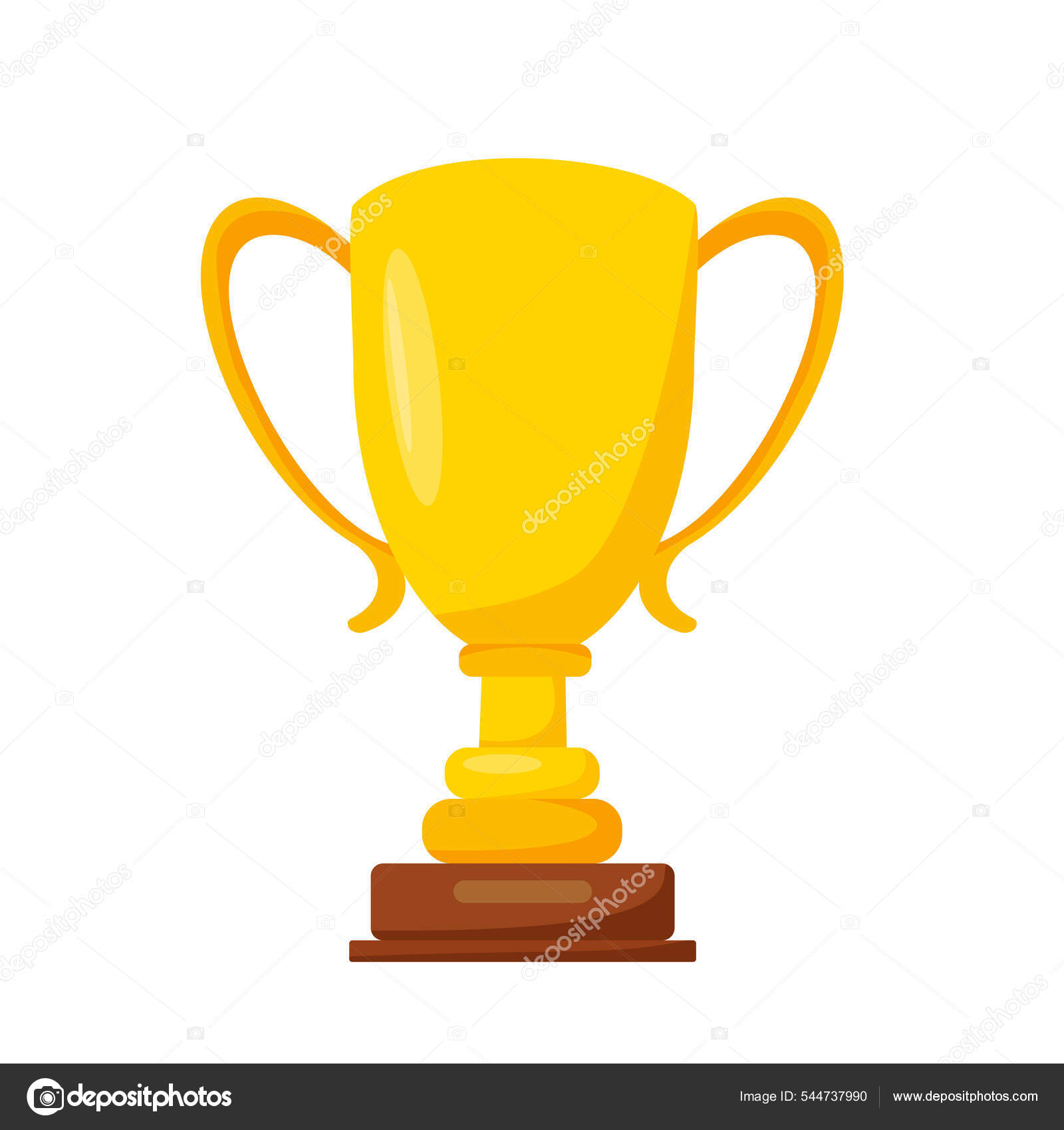 Golden Cup Reward Vector Cartoon Illustration Stock Vector Image by ...