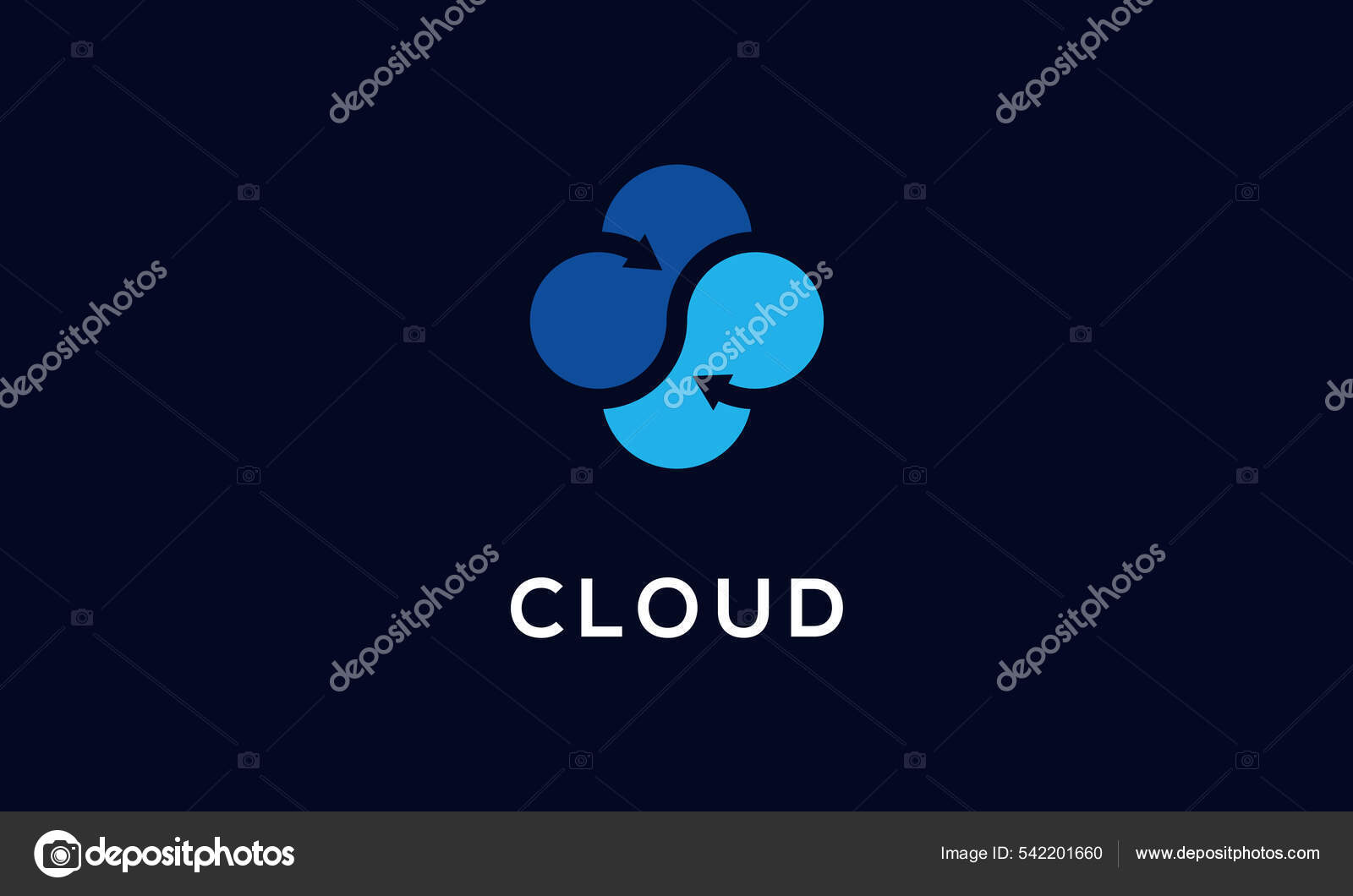 Cloud Computing Logo Design Simple Modern Tech Symbol Minimalist Flat ...