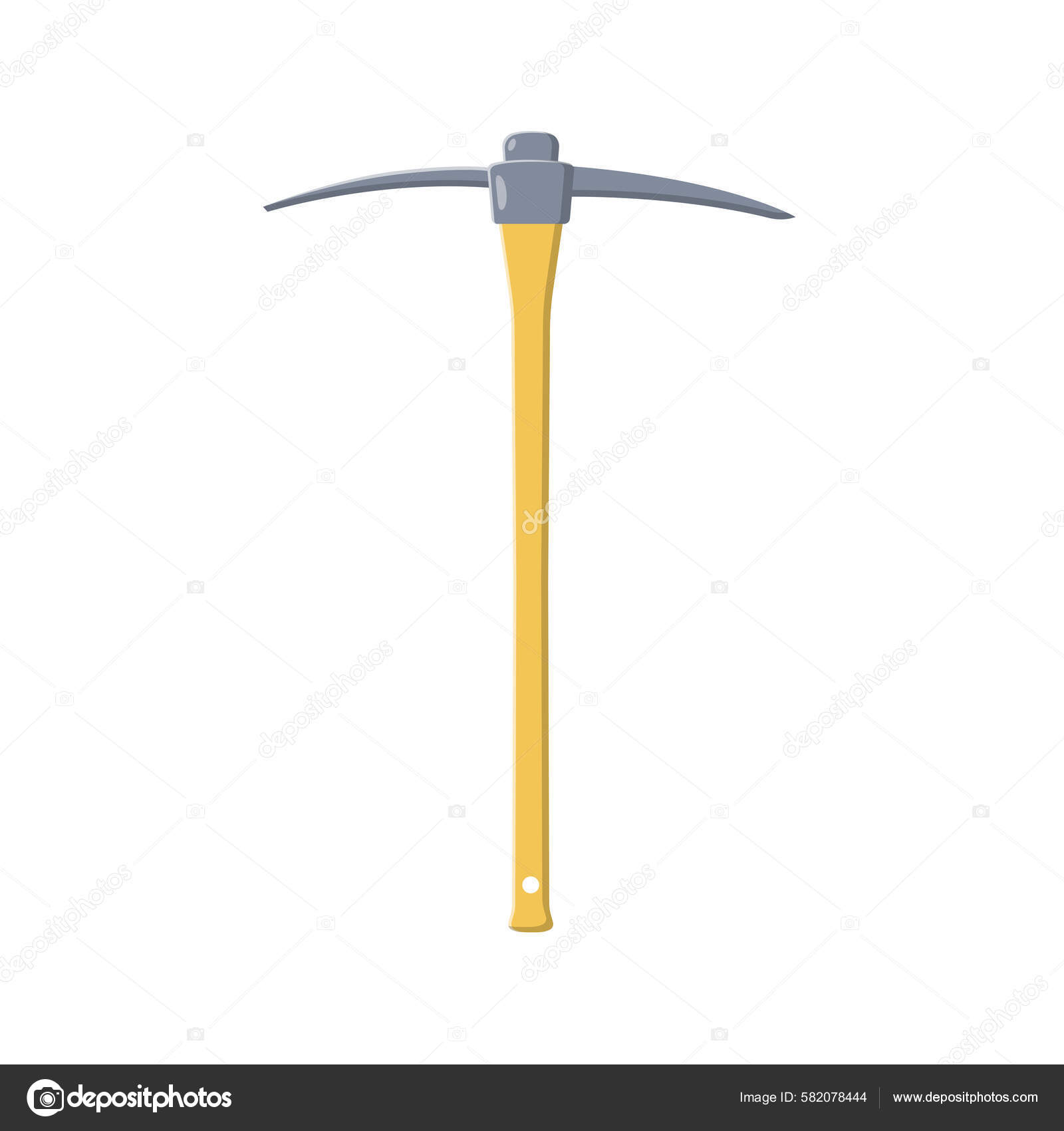 Pickaxe Flat Illustration Clean Icon Design Element Isolated White ...