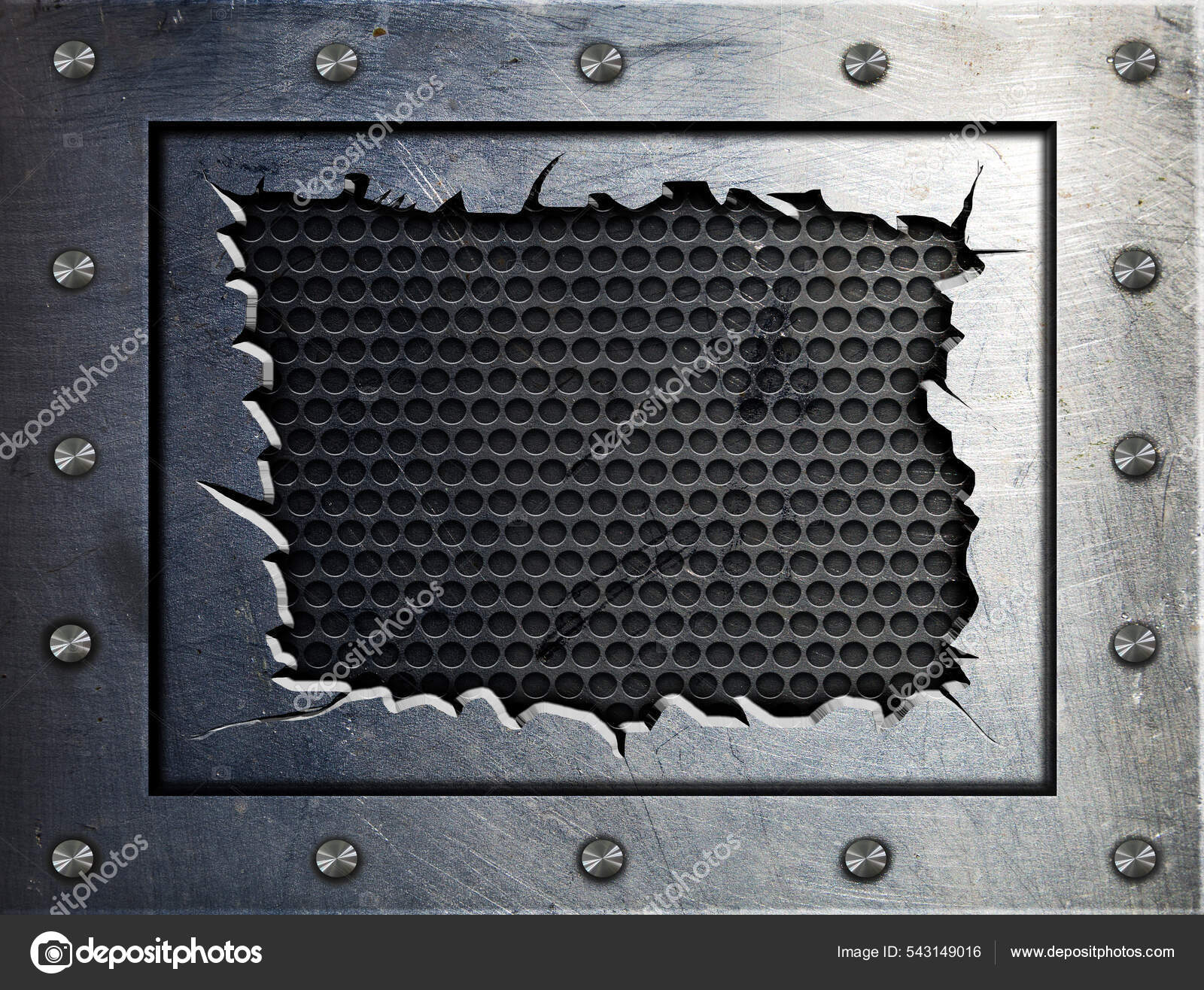 Crack Metal Background Template Stock Photo by ©bestpixwork 543149016