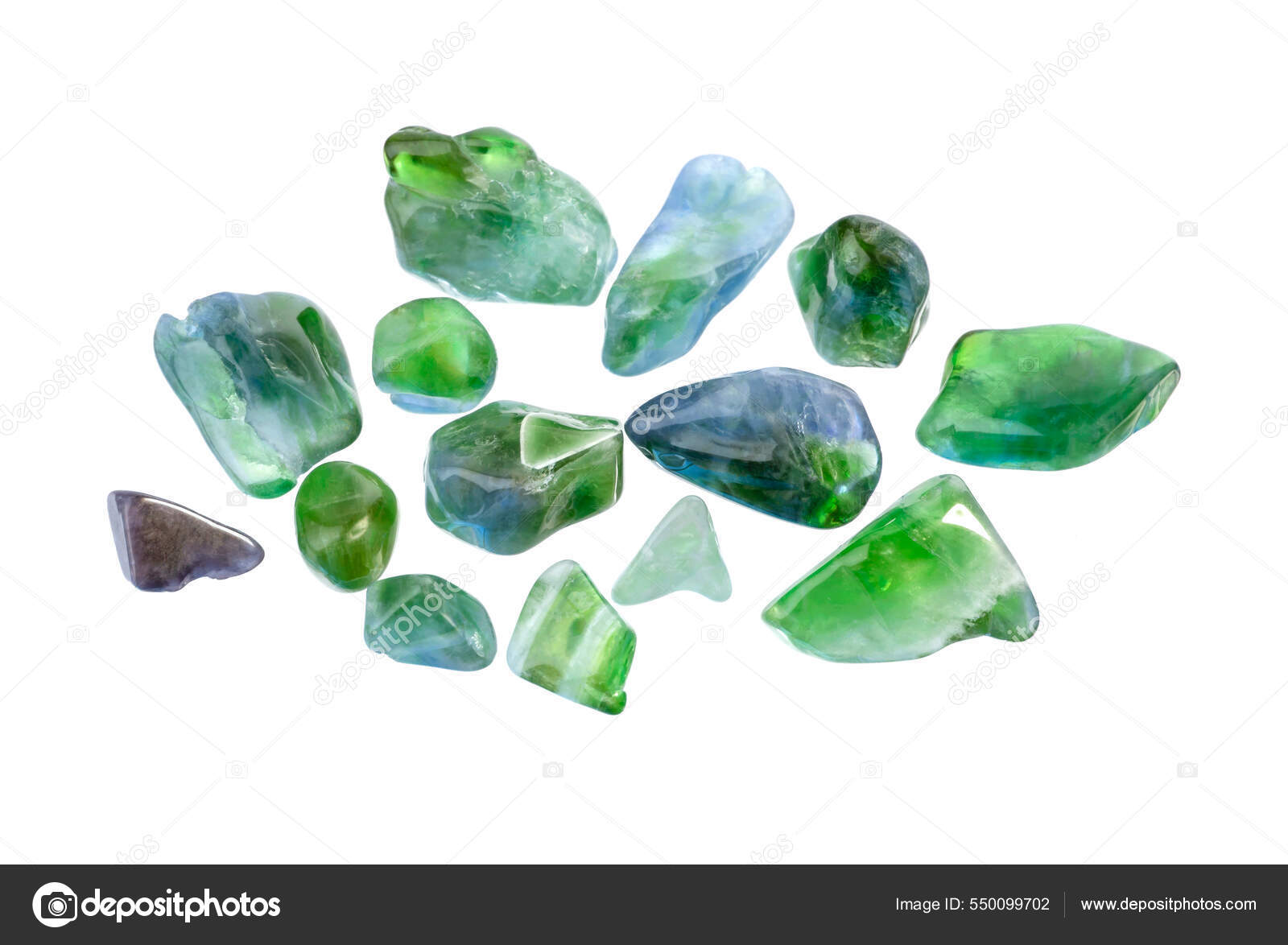 Collection Mineral Stones Isolated White Background Stock Photo by ...