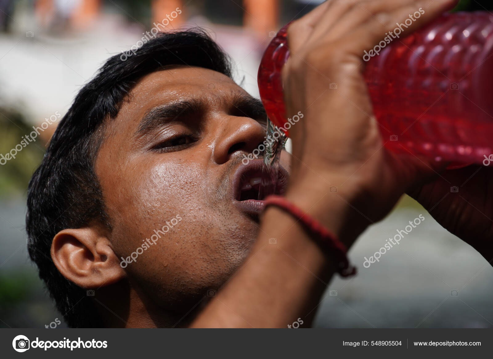 Poor Man Drinking Water — Stock Editorial Photo © Firefxstudio #548905504