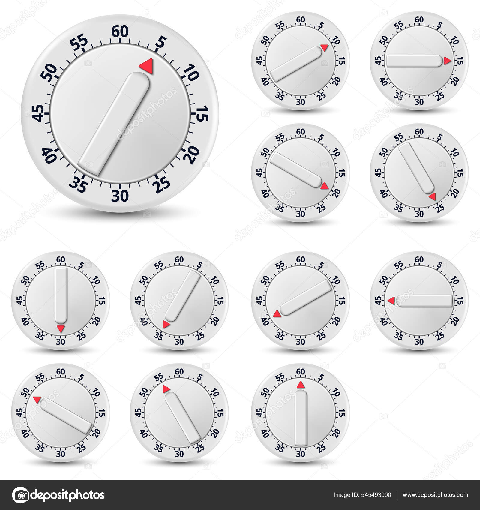 Set Timers Step Units Vector Illustration Stock Vector Image by ...
