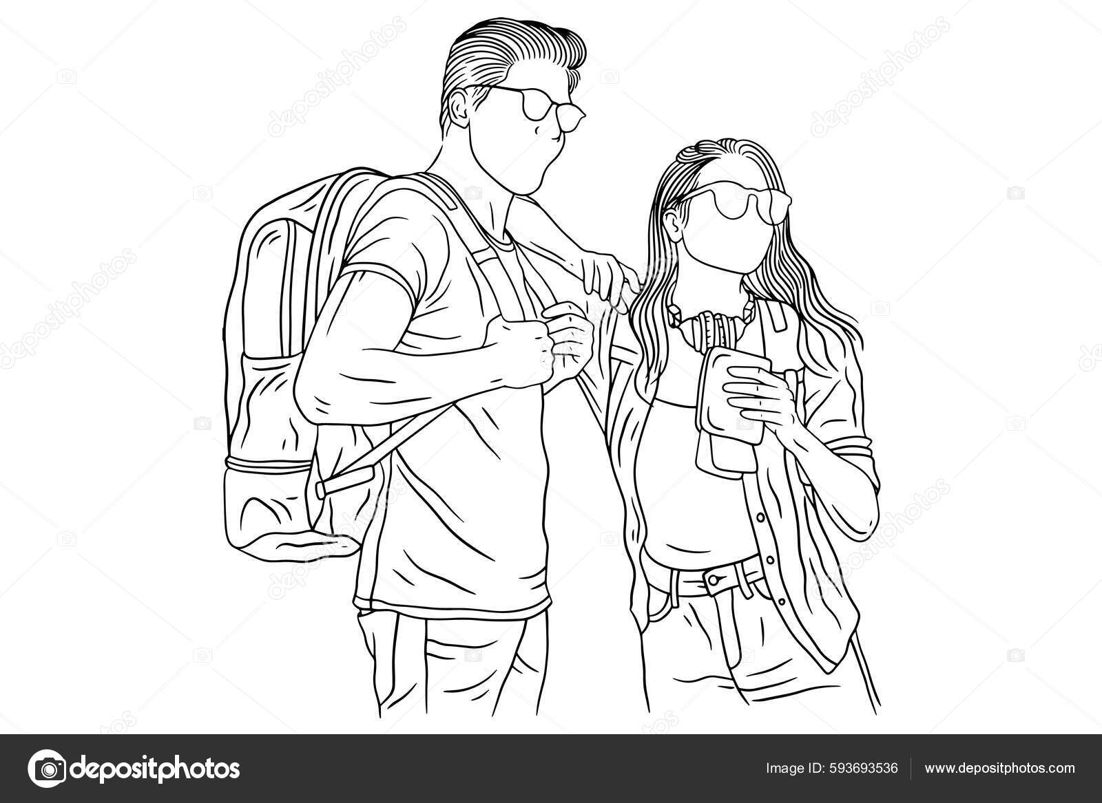 Happy Couple Adventure Explore Trip Mountain Climber Camping Romance ...