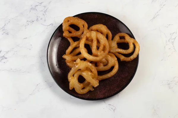 Indian Sweets Deep Fired Jalebi Jilipi Jilabi Served Dish Isolated ...