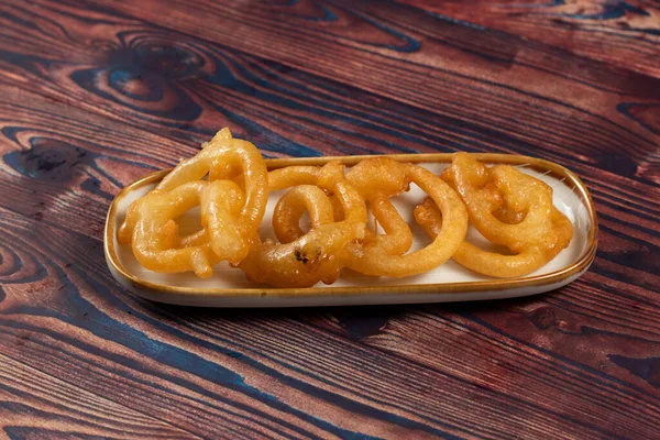 Indian Sweets Deep Fired Jalebi Jilipi Jilabi Served Dish Isolated ...