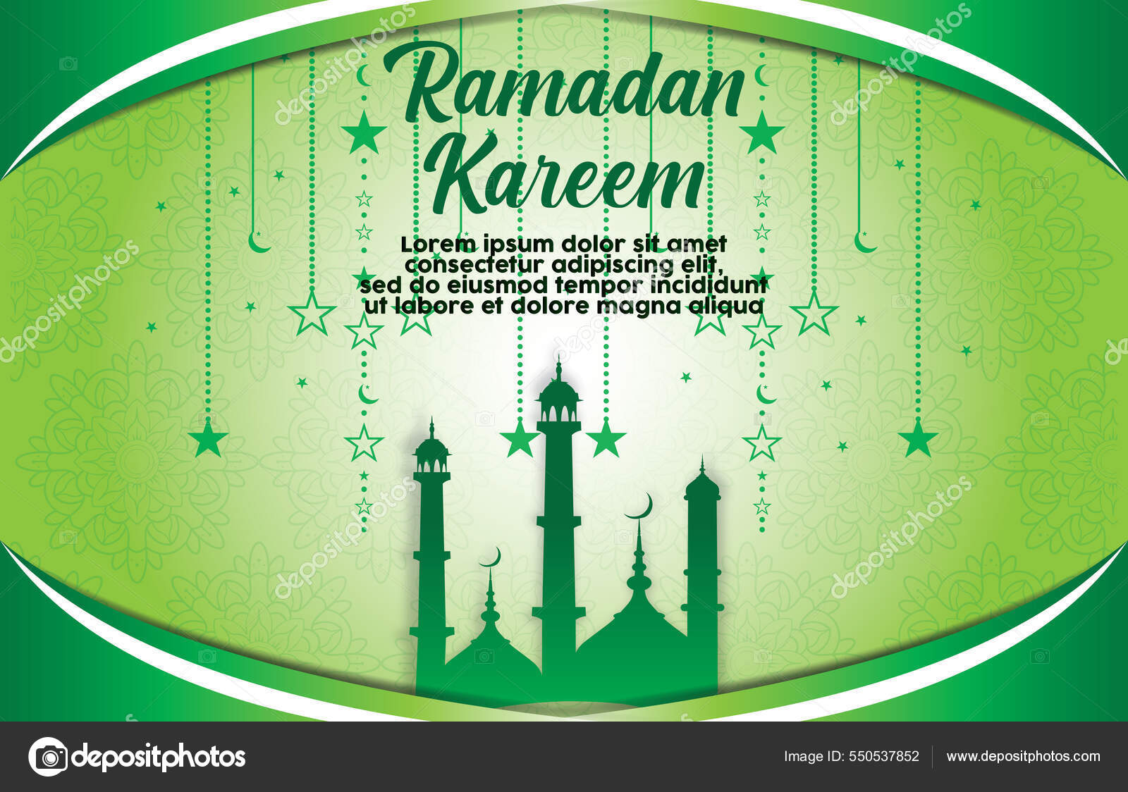 Ramadan Green Style Islamic Background Stock Vector by ©Jumadiyansah ...