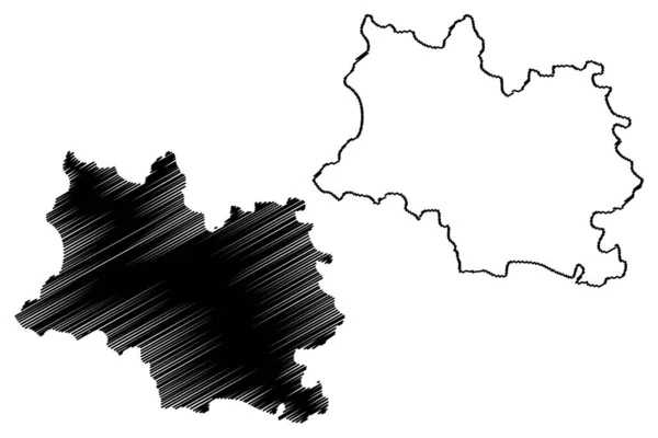 Ranga Reddy district (Telangana State, Republic of India) map vector ...