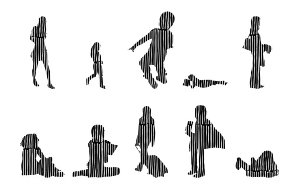 Crawling Person Silhouette