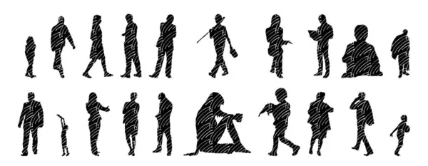 Silueta postavy Stock vektory, Royalty Free Silueta postavy Ilustrace ...