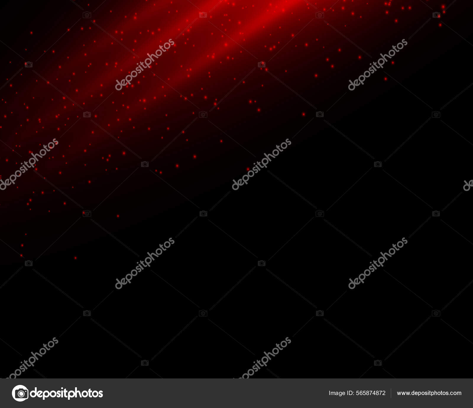 Bright Red Bursts Glowing Effects Glare Dust Isolated Black Background ...