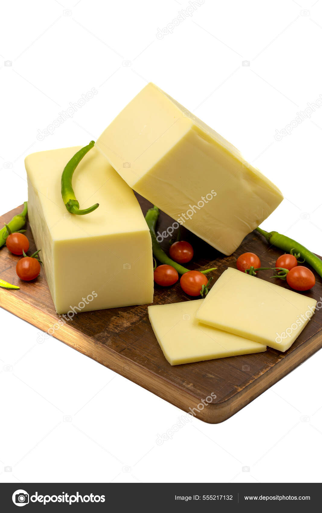 Cheddar Cheese Kashkaval Cheese Isolated White Background Cheese Slices ...