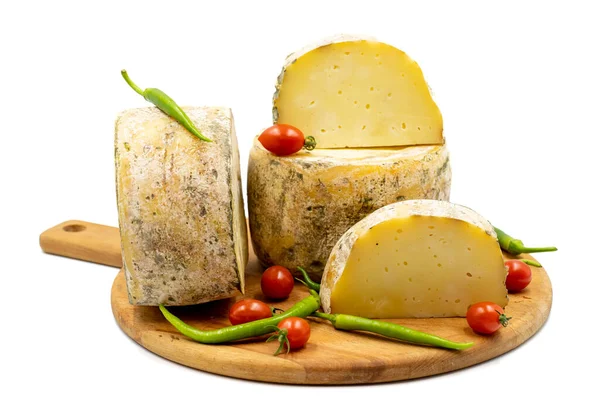 Hard Dutch Gouda Cheese Assortment Guoda Cheese Isolated White ...