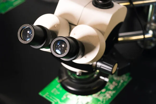 Specialistic microscope used in hand assembly of electric components ...