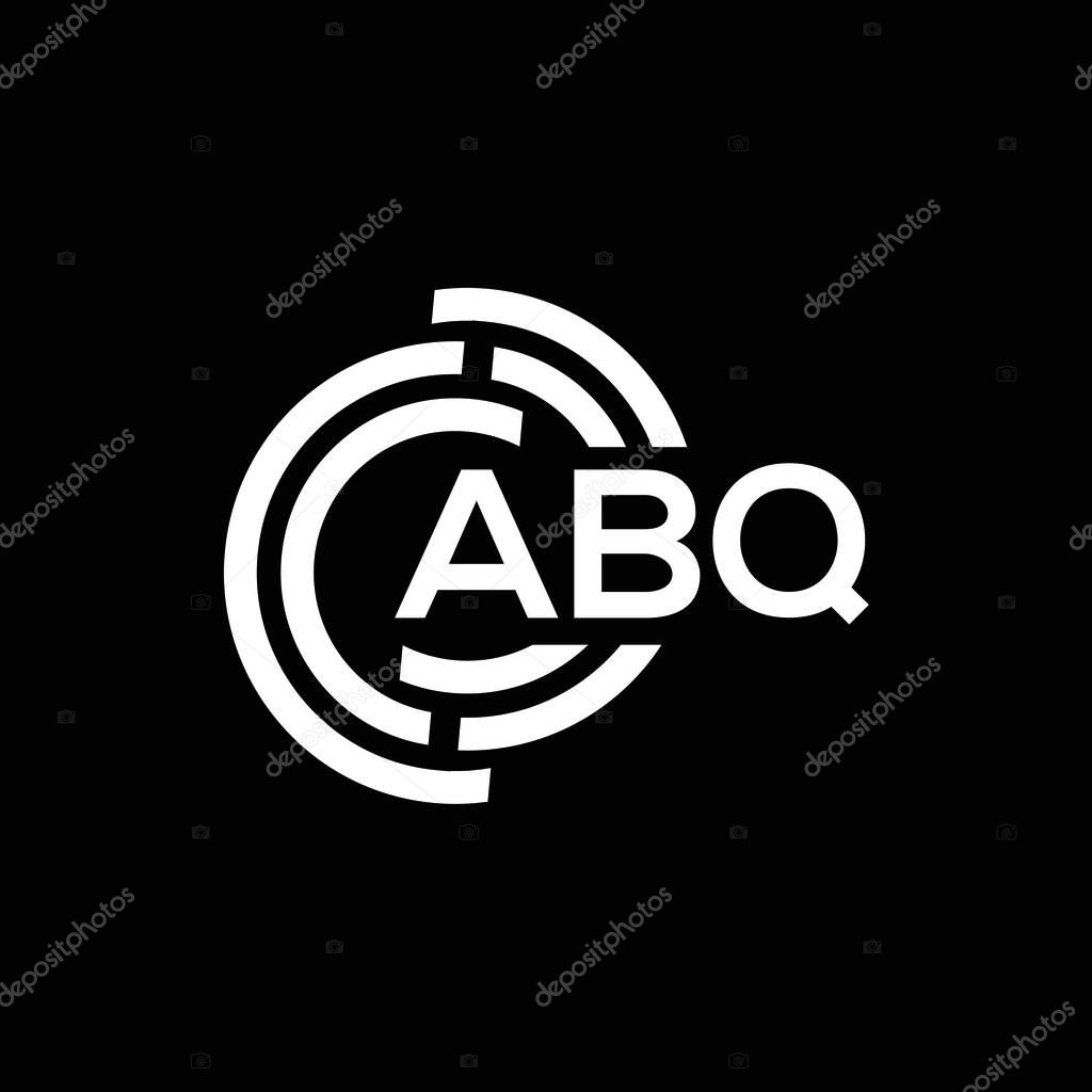 Dise o del logotipo de la letra ABQ sobre fondo negro. ABQ iniciales ...