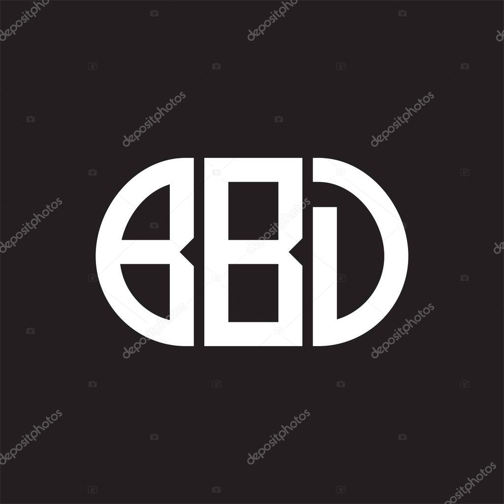 Diseño del logotipo de la letra BBD sobre fondo negro. BBD iniciales ...