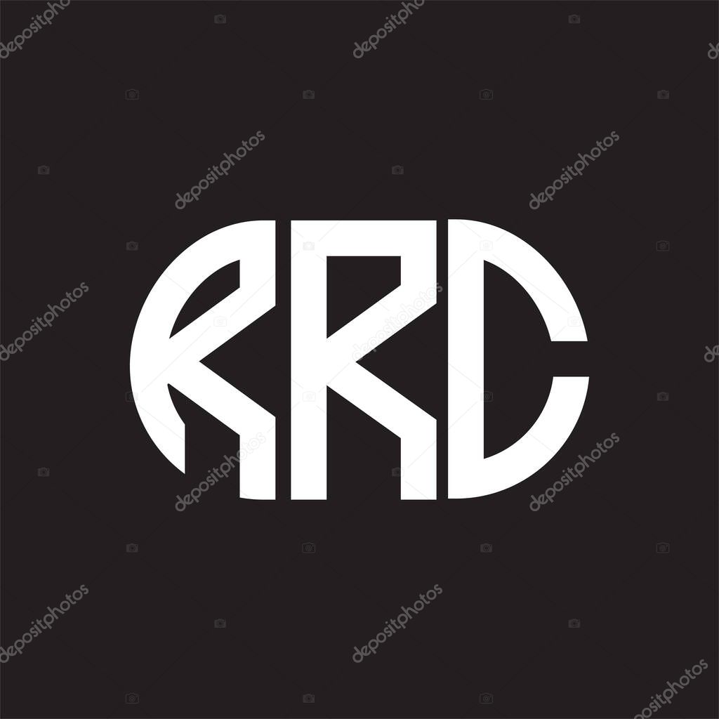 Diseño del logotipo de la letra RRC sobre fondo negro. RRC iniciales ...