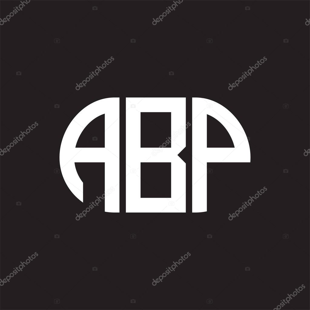 Diseño del logotipo de la letra ABP sobre fondo negro. ABP iniciales ...