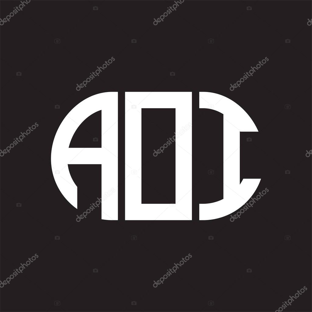 Dise o del logotipo de la carta AOI sobre fondo negro. AOI 2024