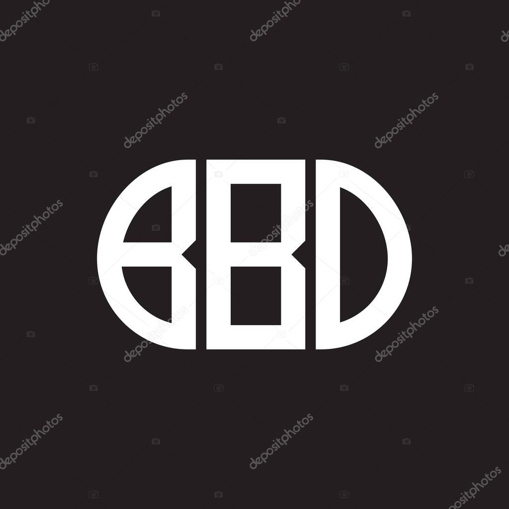 Diseño del logotipo de la letra BBO sobre fondo negro. BBO 2022