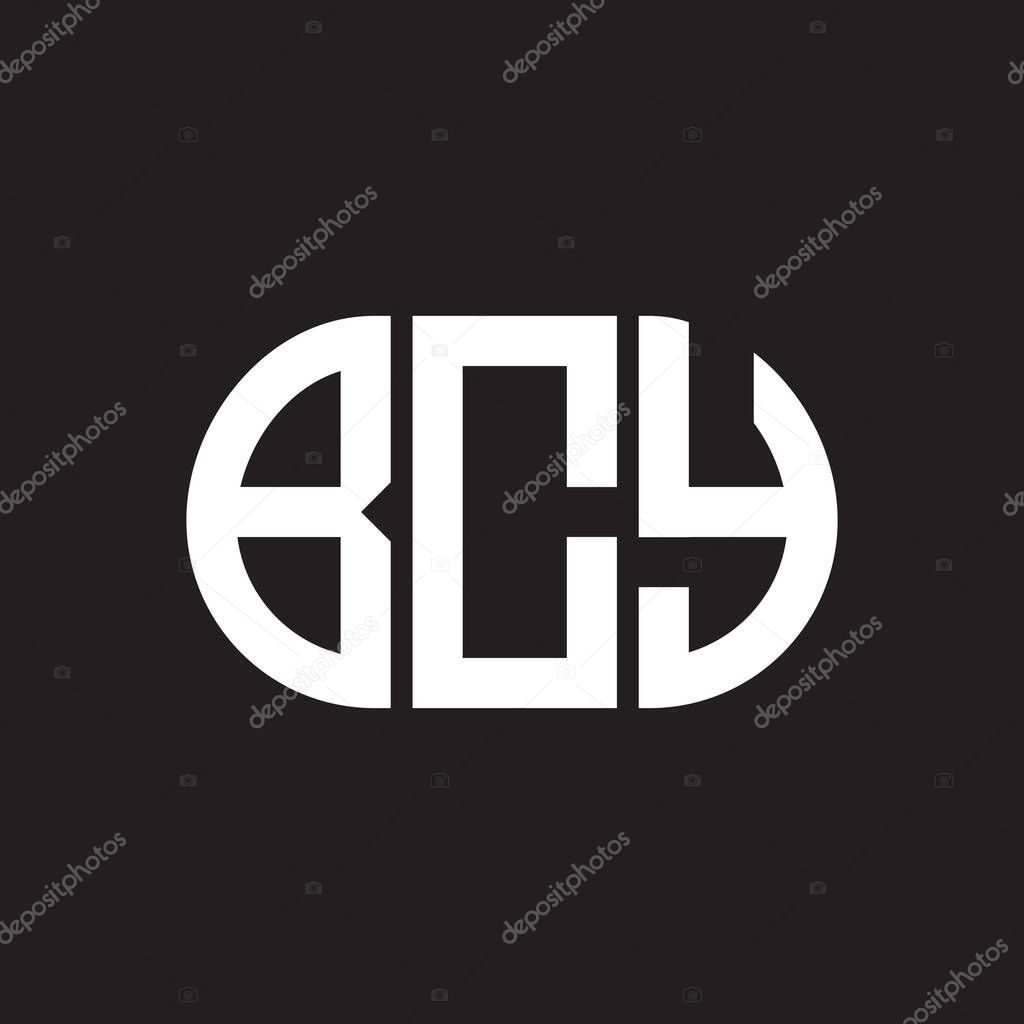 Dise o del logotipo de la letra BCY sobre fondo negro. BCY 2024