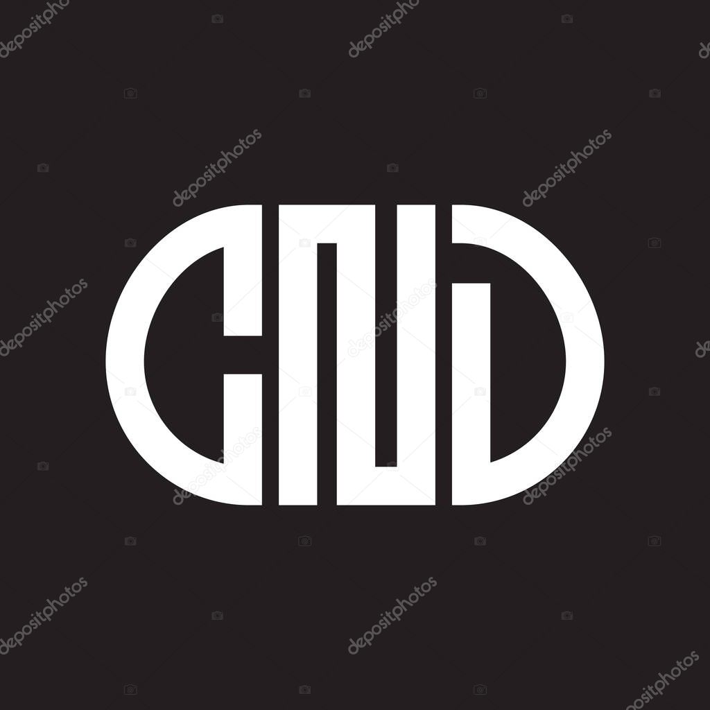 Diseño del logotipo de la letra CND sobre fondo negro. CND iniciales ...