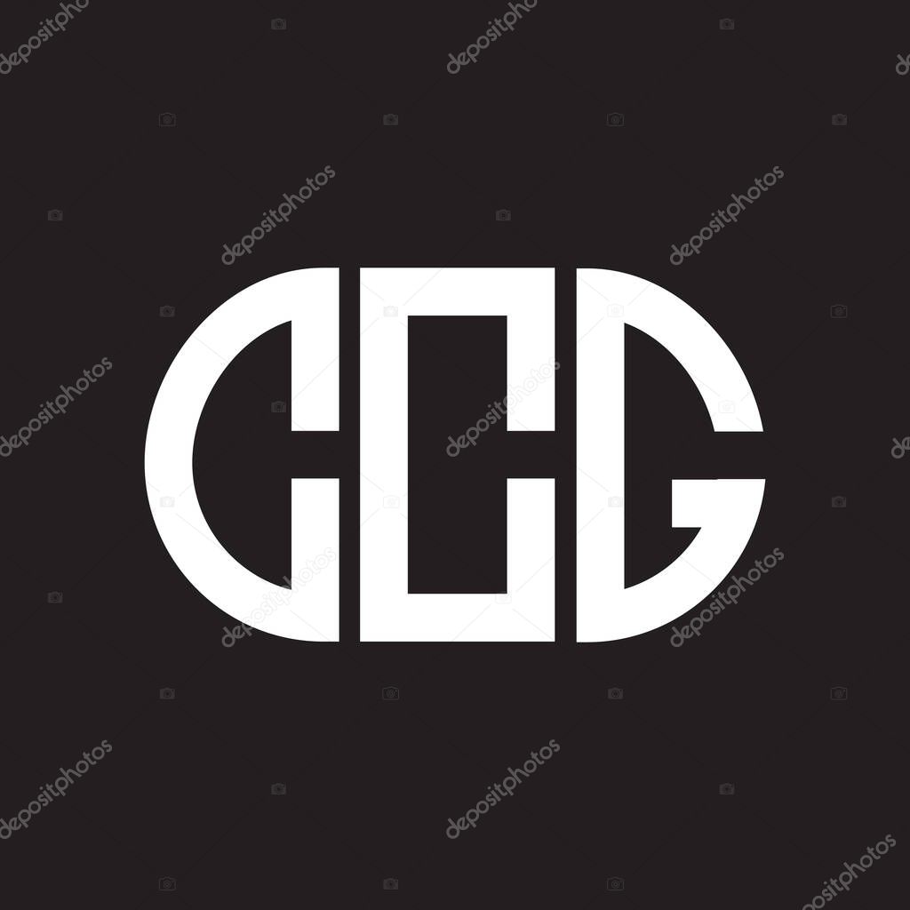 Diseño del logotipo de la letra CCG sobre fondo negro. CCG iniciales ...