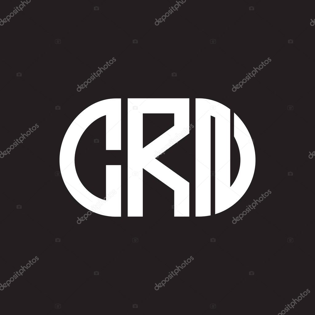 Diseño del logotipo de la letra CRN sobre fondo negro. CRN iniciales ...