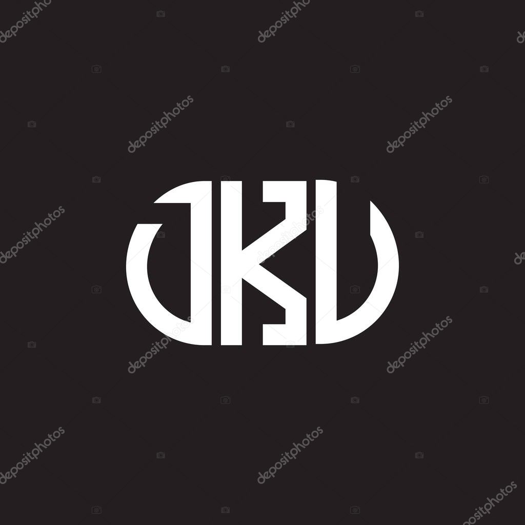 Diseño del logotipo de la letra DKV sobre fondo negro. DKV iniciales ...