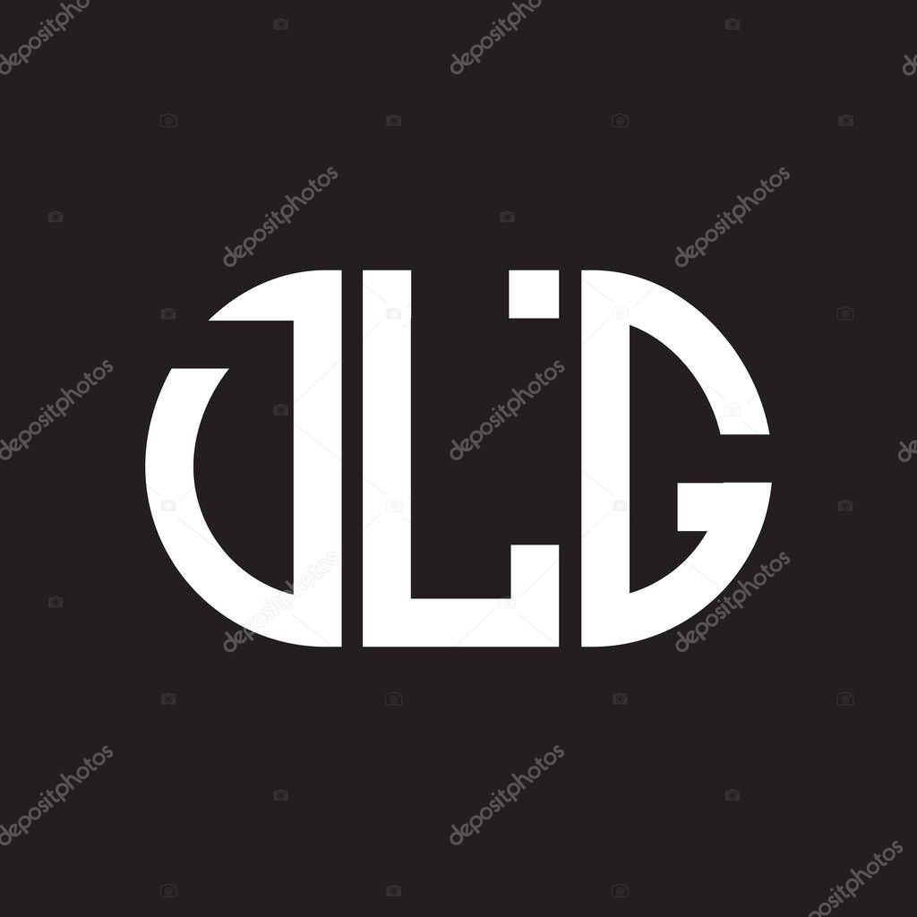 Diseño del logotipo de la letra DLG sobre fondo negro. DLG iniciales creativas letra logo ...