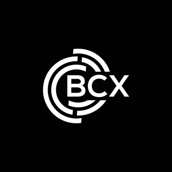 Diseño Del Logotipo De La Letra Bcx Sobre Fondo Negro Bcx Iniciales