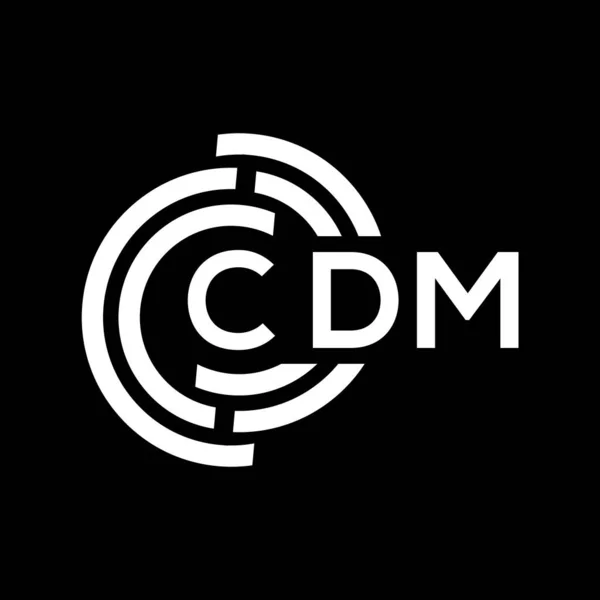 Diseño del logotipo de la letra CDM sobre fondo negro. CDM iniciales ...
