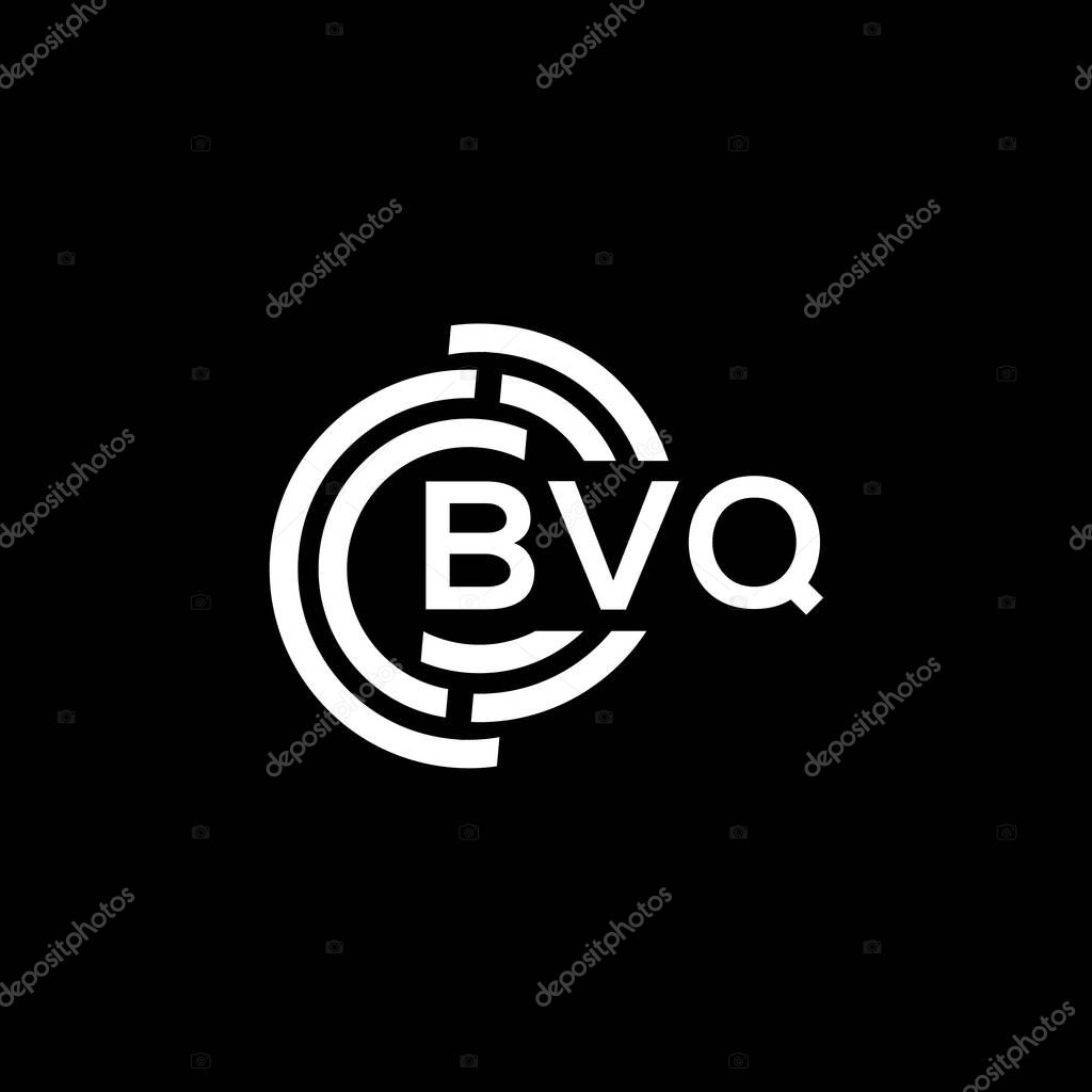 Diseño del logotipo de la letra BVQ sobre fondo negro. BVQ iniciales ...