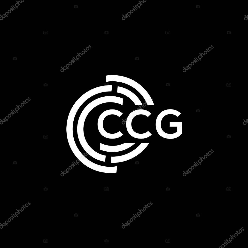 Diseño del logotipo de la letra CCG sobre fondo negro. CCG iniciales creativas letra logo ...