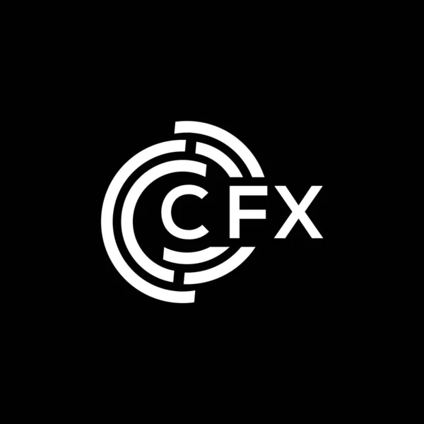 Diseño del logotipo de la letra CFX sobre fondo negro. CFX iniciales ...