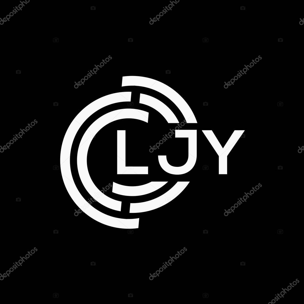 Dise o del logotipo de la letra LJY en fondo negro.LJY iniciales creativas letra logo concept ...