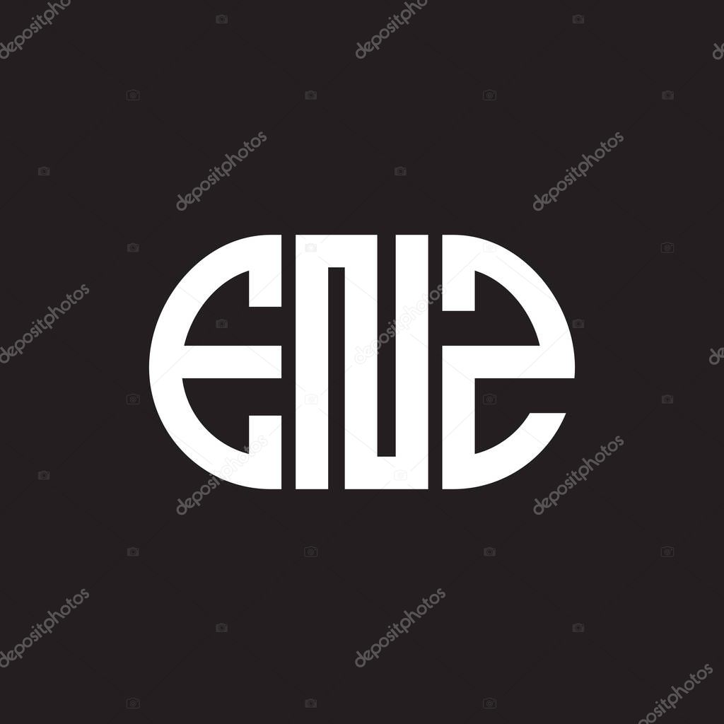 Diseño del logotipo de la letra ENZ sobre fondo negro. ENZ iniciales ...