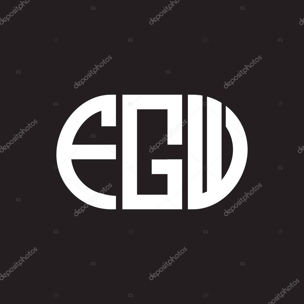 Diseño del logotipo de la letra FGW sobre fondo negro. FGW iniciales ...