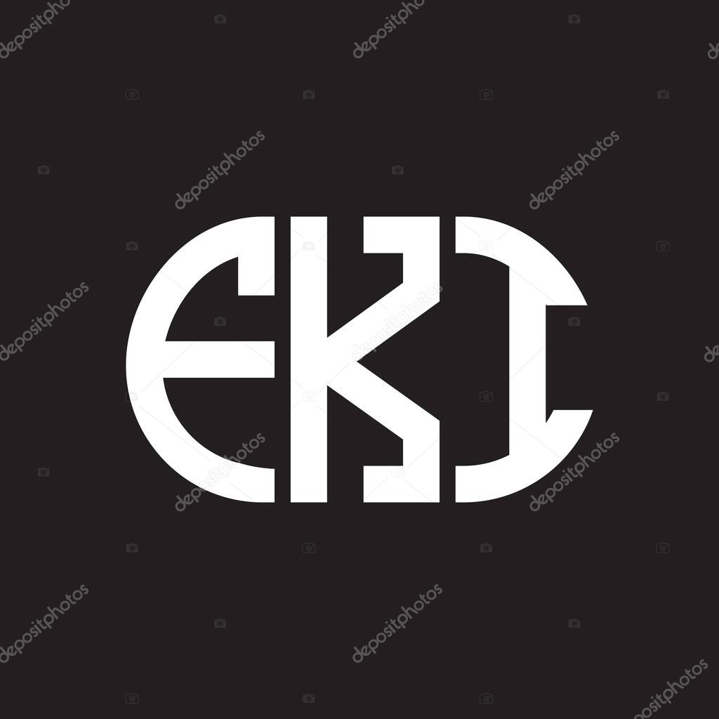 Diseño del logotipo de la letra FKI sobre fondo negro. FKI iniciales ...