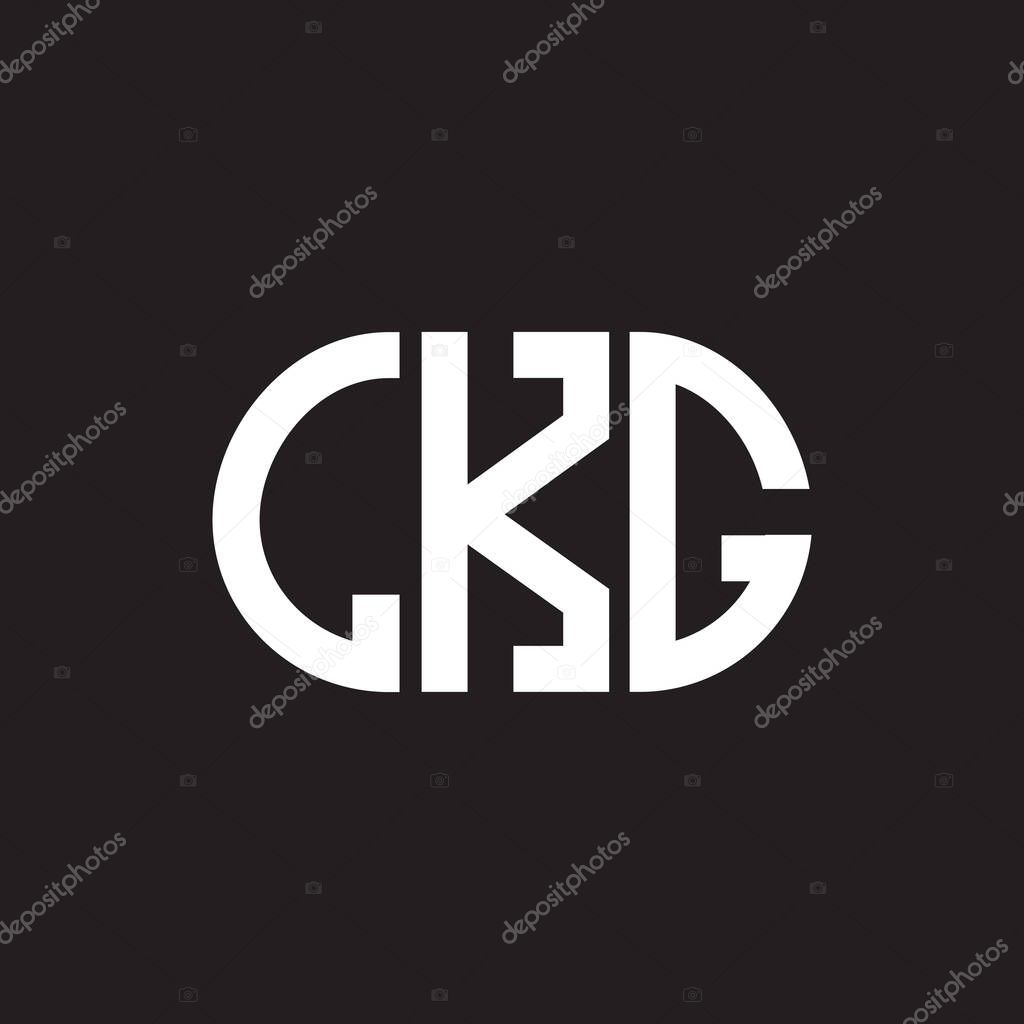 Diseño del logotipo de la letra LKG sobre fondo negro. LKG iniciales ...
