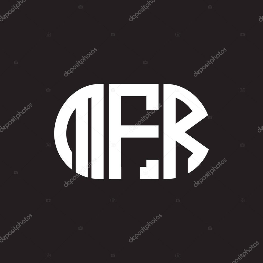Diseño del logotipo de la letra MFR sobre fondo negro. MFR iniciales ...