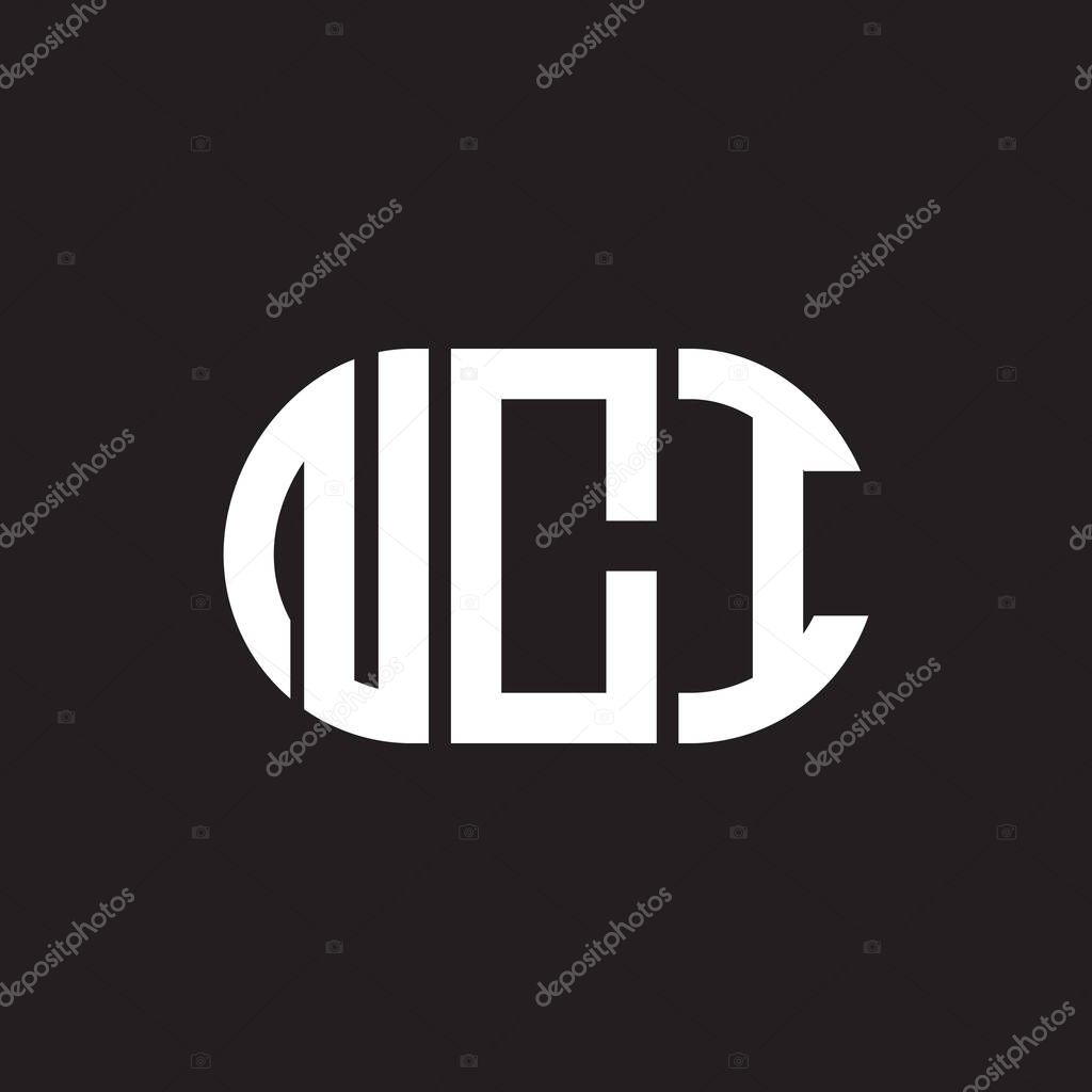 Dise o del logo de la carta del NCI sobre fondo negro. NCI iniciales creativas letra logo ...